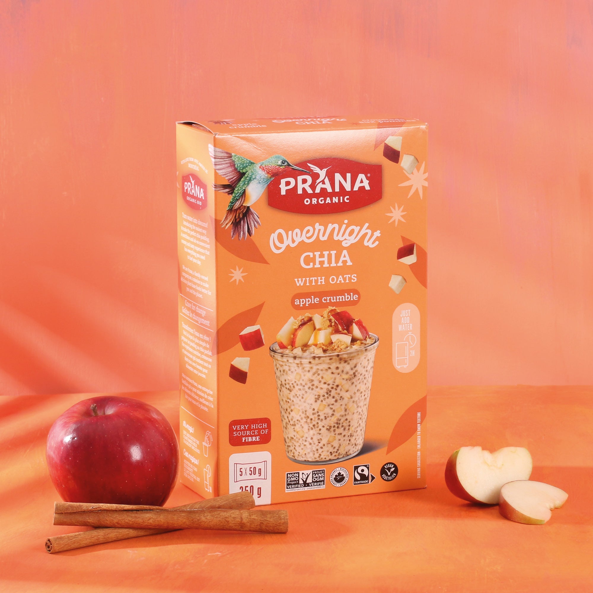 Overnight Chia - Organic Oat & Chia Mix - Apple Crumble – Prana Foods