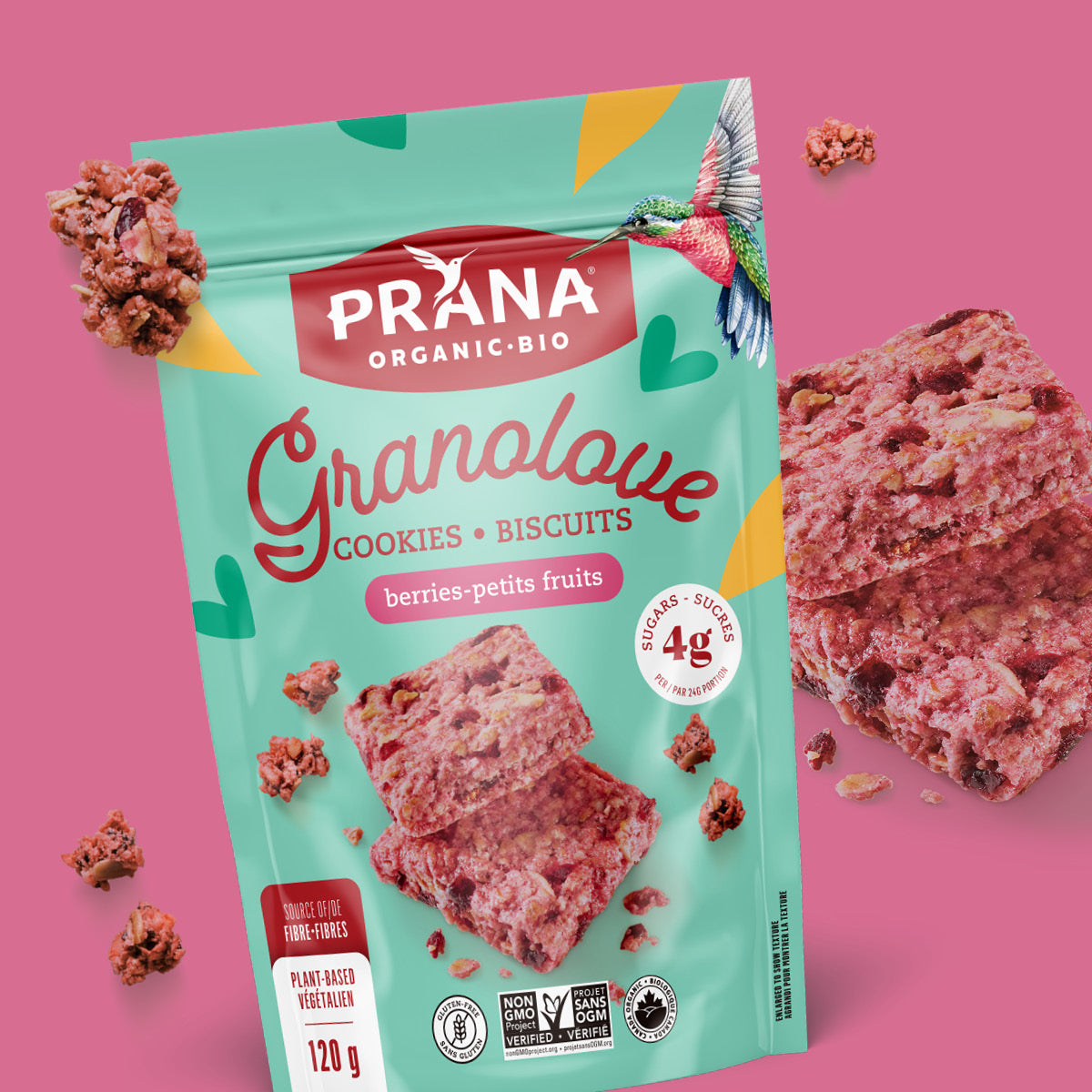 GRANOLOVE Organic Cookie squares – Berries – Prana Foods