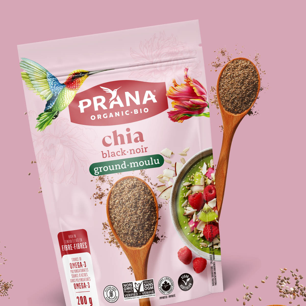 Organic Ground Black Chia Seeds – Prana Foods